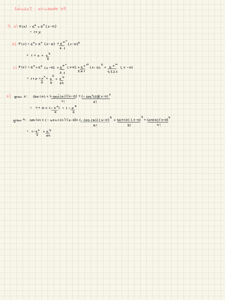 Cálculo I - atvd b9 | PDF
