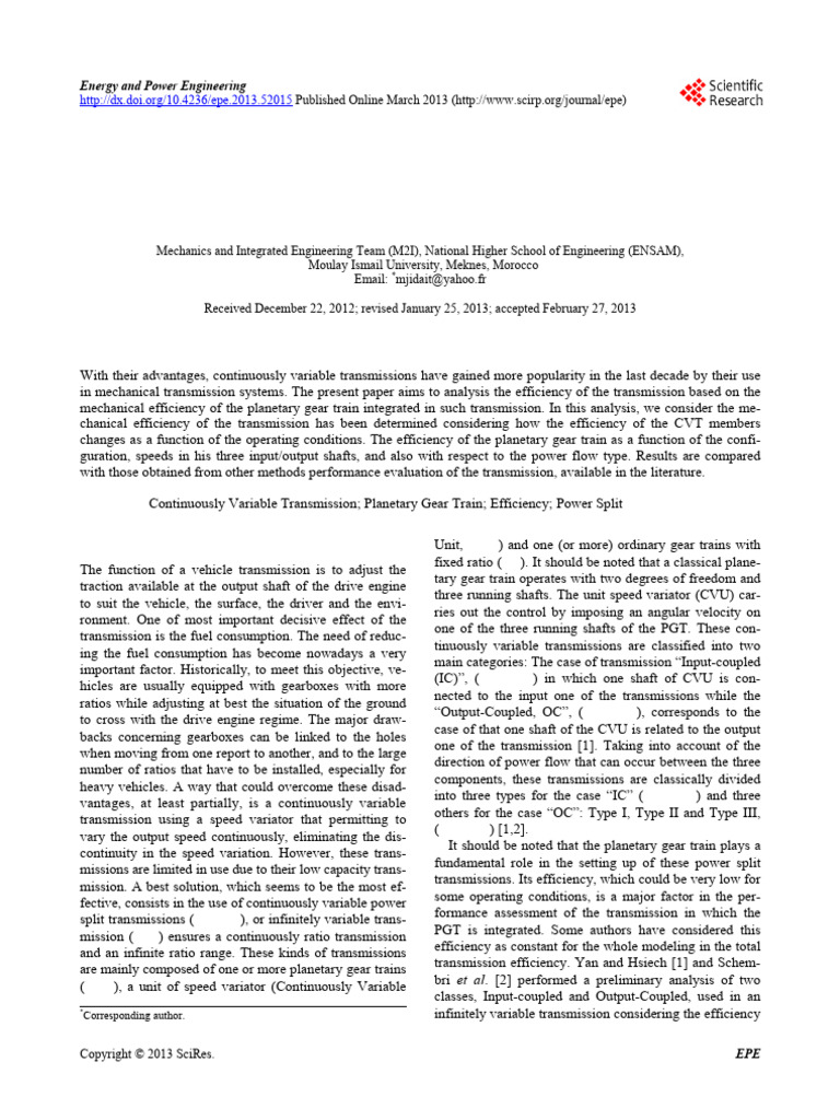 Efficiency_and_power_flow_of_planetary_g | PDF | Gear | Kinematics