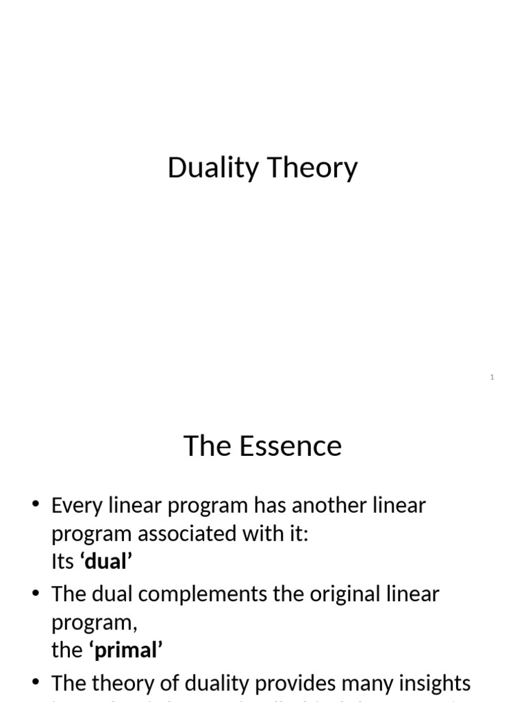 Topic 2- Duality & P.O.a 18.8.24 | PDF | Mathematical Optimization | Linear Programming