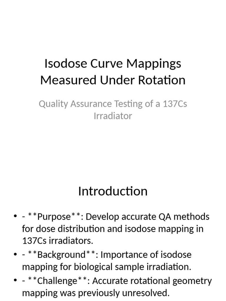 Isodose QA Presentation | PDF