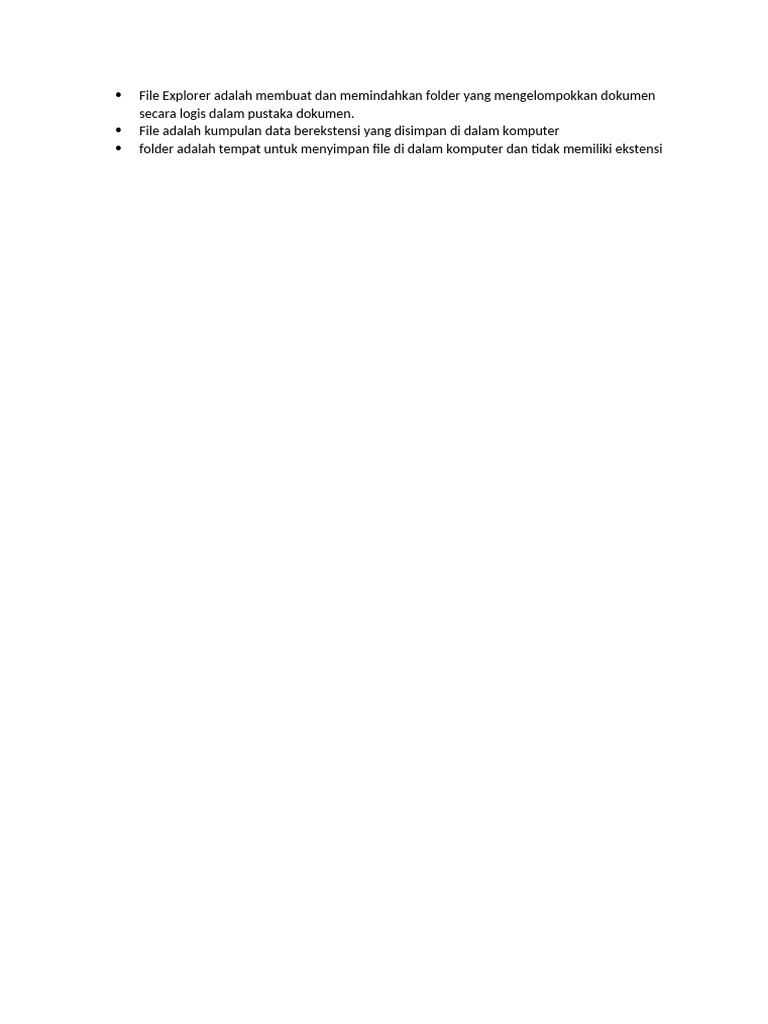Pengertian dan Fungsi File Explorer | PDF
