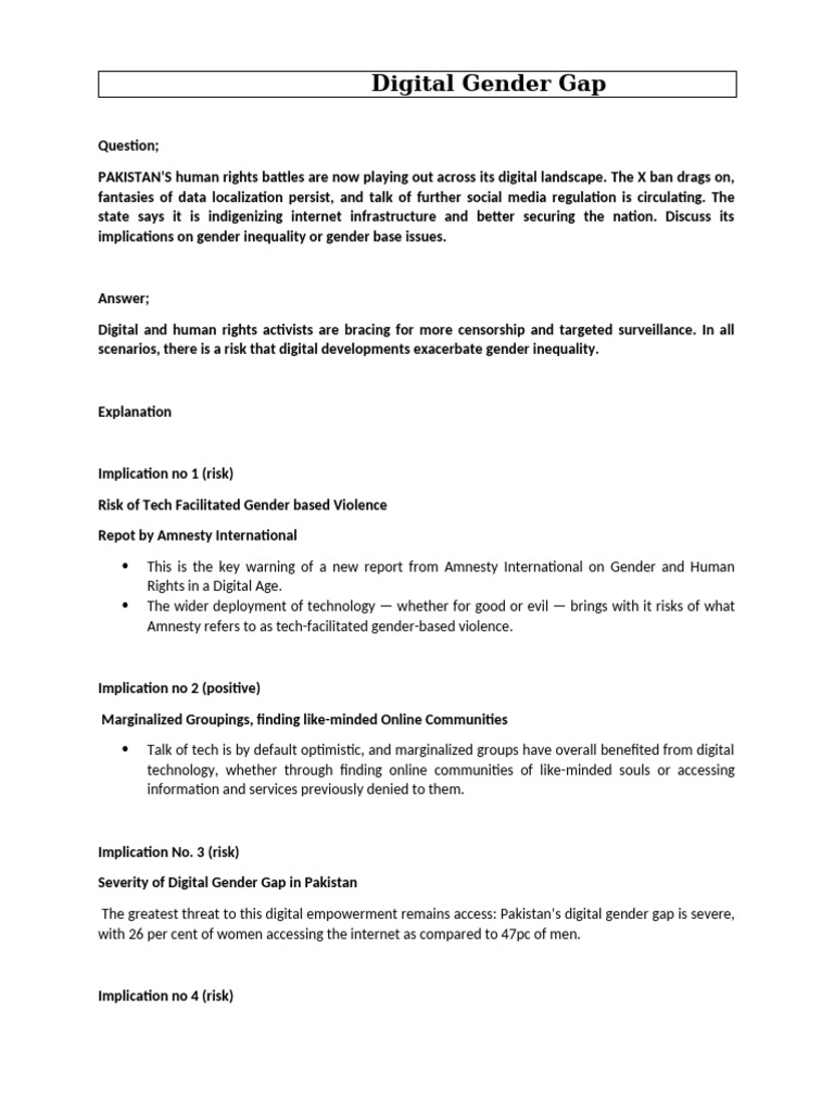 Digital Gender Gap | PDF | Social Exclusion | Discrimination Digital Gender Gap | PDF | Social Exclusion | Discrimination
