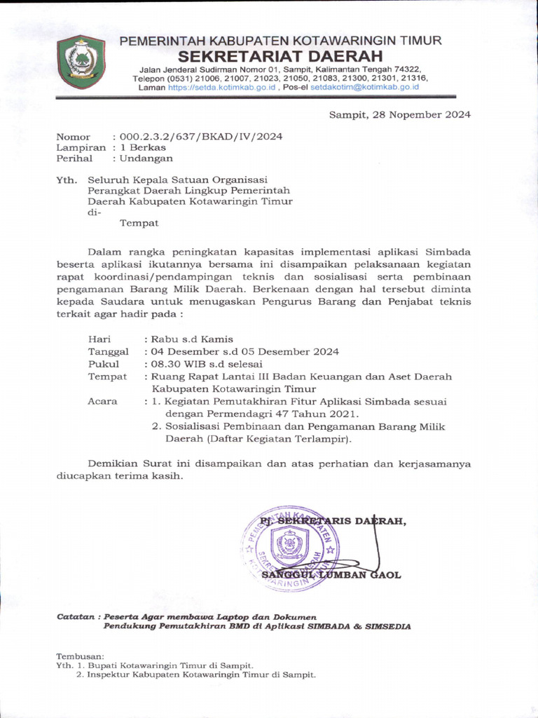 Scan Undangan Sopd 2024 | PDF