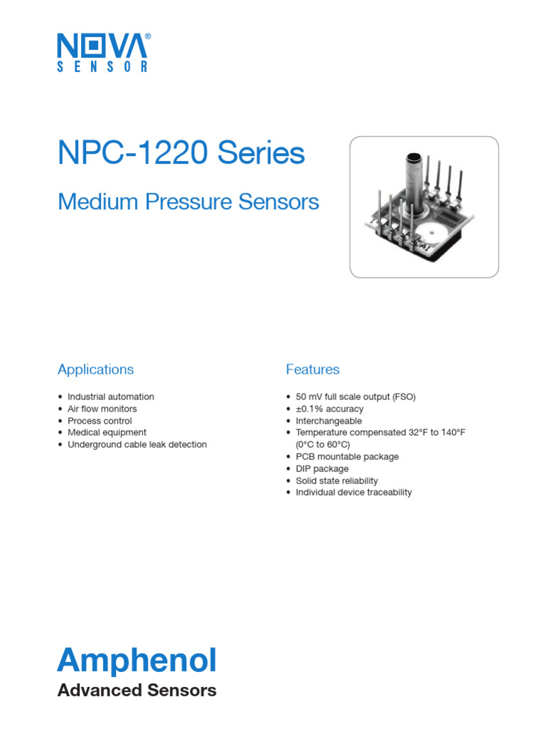 AAS-920-276C-NovaSensor NPC-1220-110117-web | PDF | Pressure ...