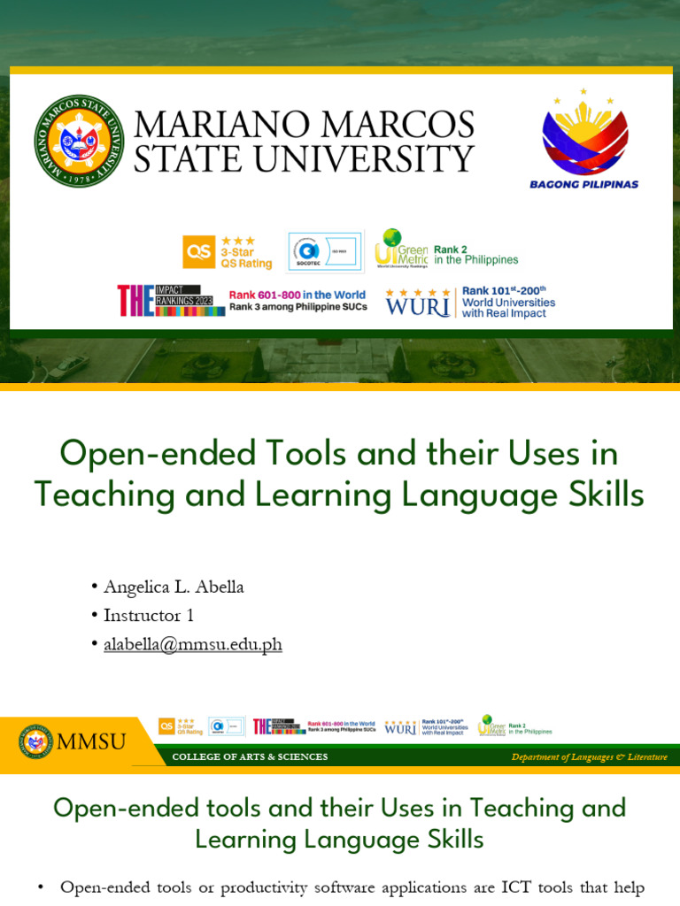 Open-Ended Tools for Language Learning | PDF | Microsoft Office | Microsoft Word