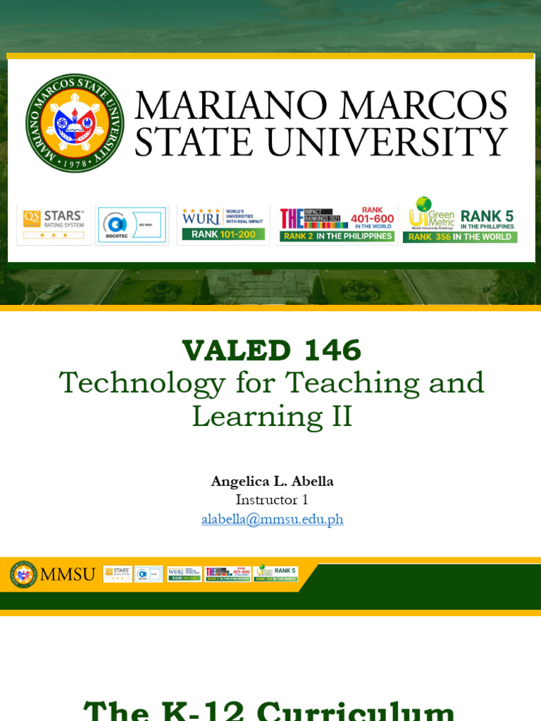 Lesson 1. The K To 12 Curriculum Framework | PDF | Curriculum | Learning