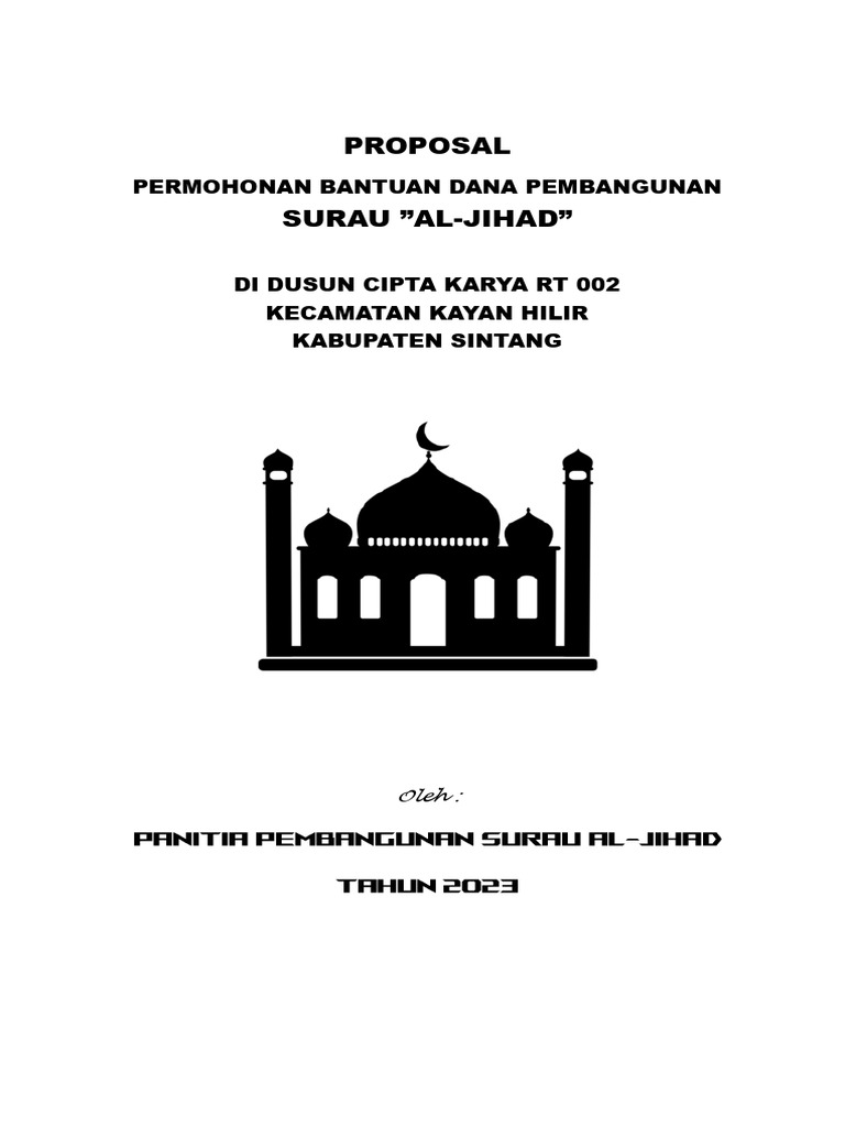 Proposal Surau Al - Jihad | PDF