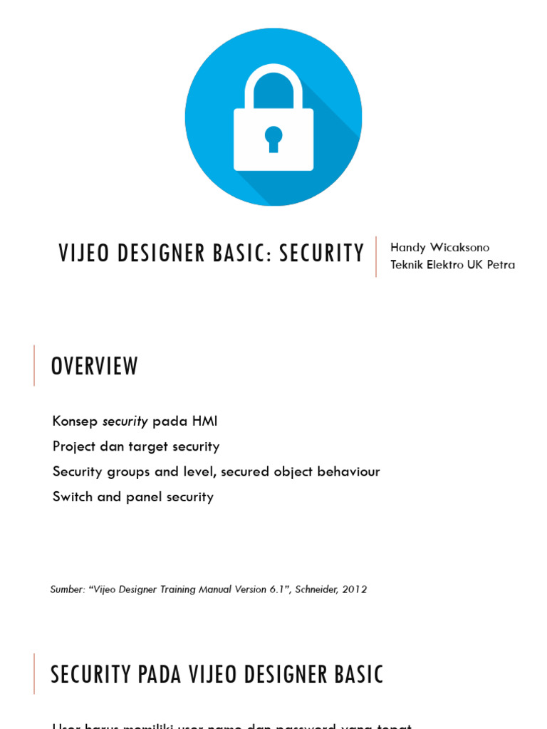 6 - Pemrograman Vijeo Designer - Security | PDF