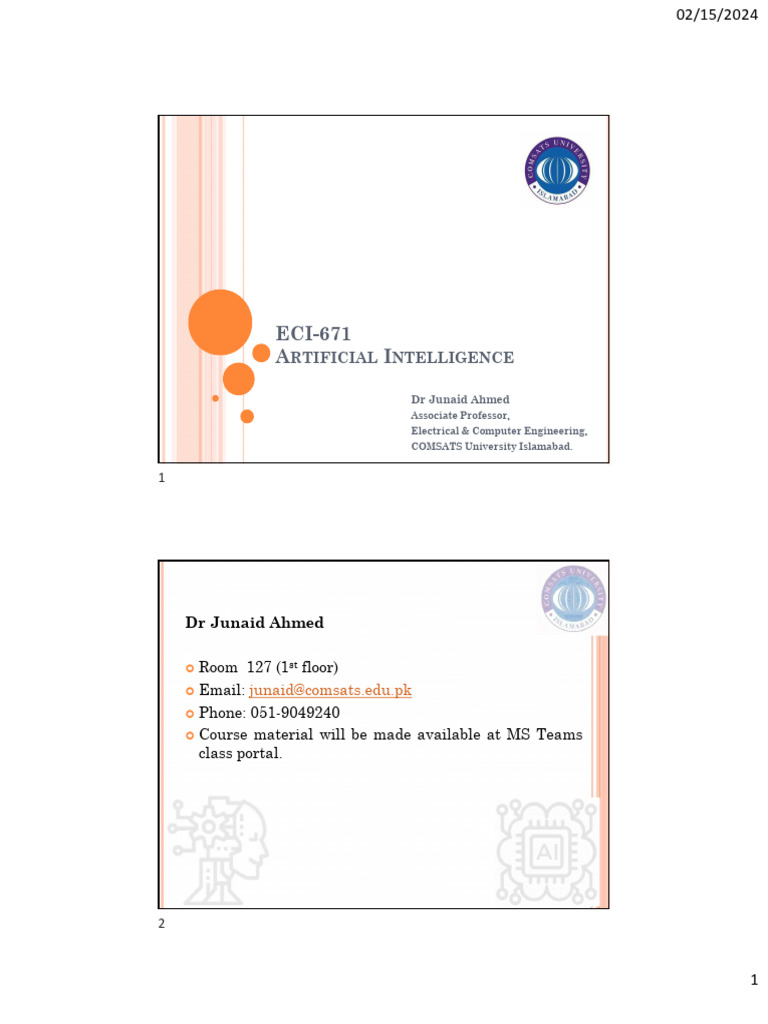 Lec 1 | PDF | Artificial Intelligence | Intelligence (AI) & Semantics