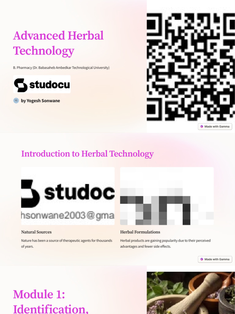 Advanced Herbal Technology | PDF | Ayurveda | Microscopy