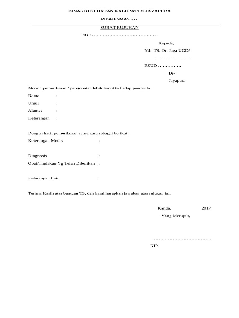 Contoh Surat Rujukan | PDF