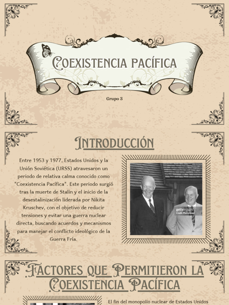 Coexistencia Pacífica: Guerra Fría 1953-1977 | PDF | Guerra Fría ...