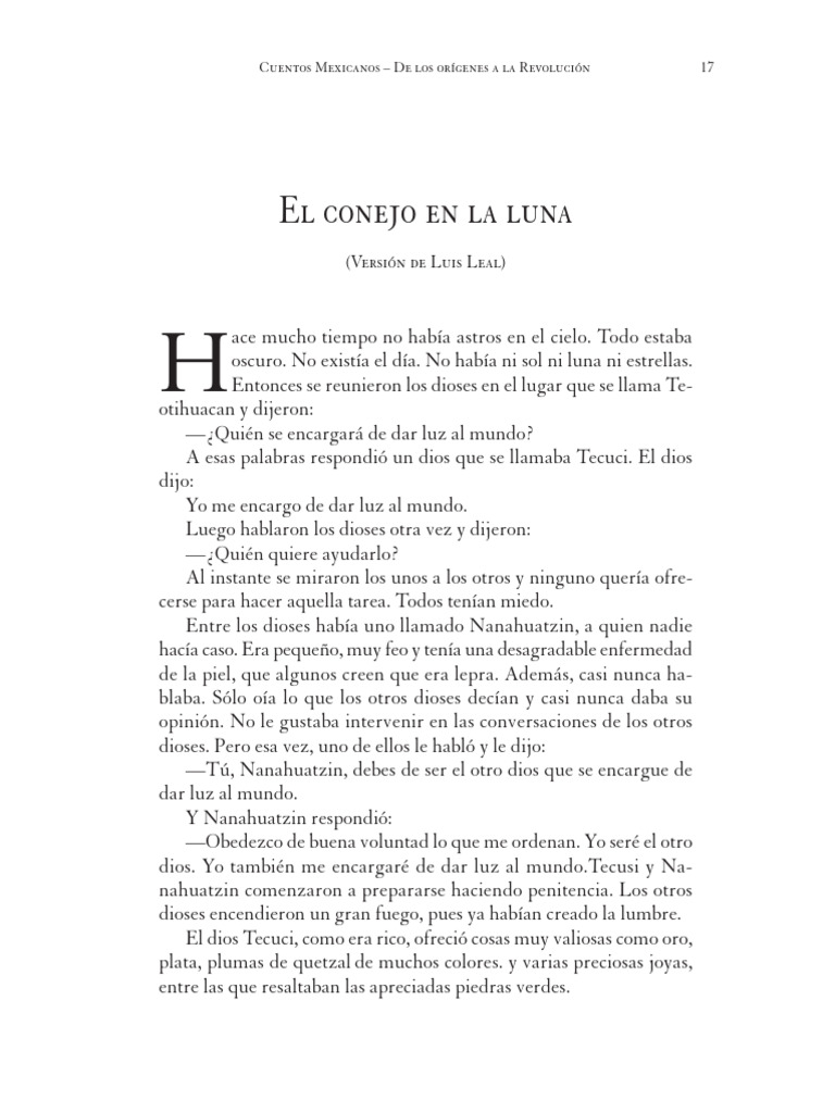 Leyenda del Conejo en la Luna | PDF