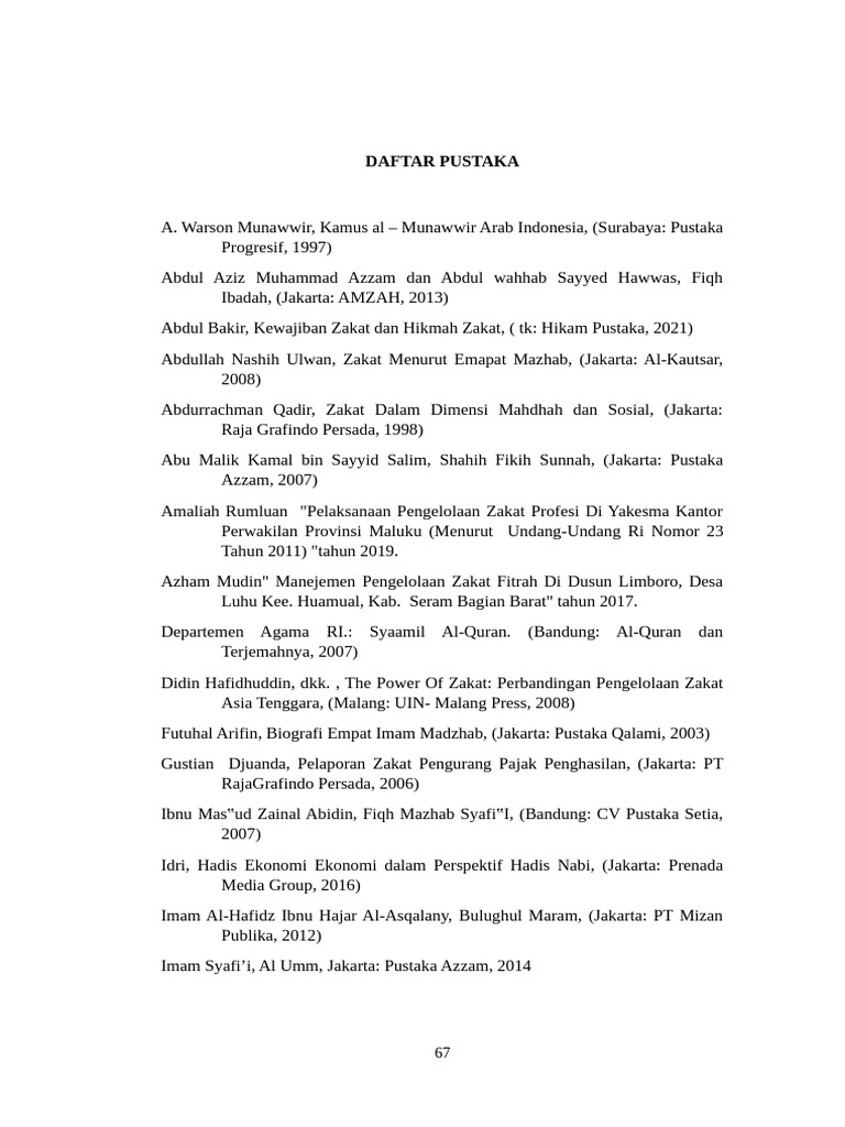 Daftar Pustaka Nufus | PDF