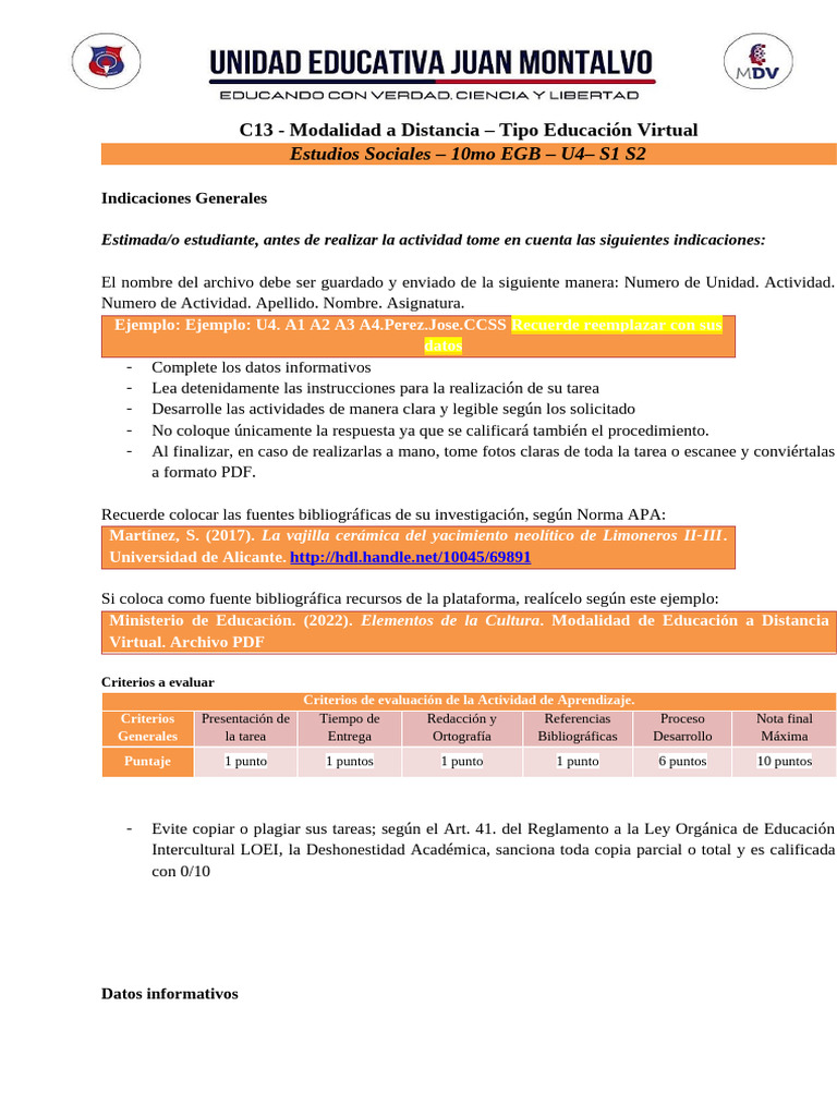 Actividad de Aprendizaje 1-2 Unidad 4 R | PDF