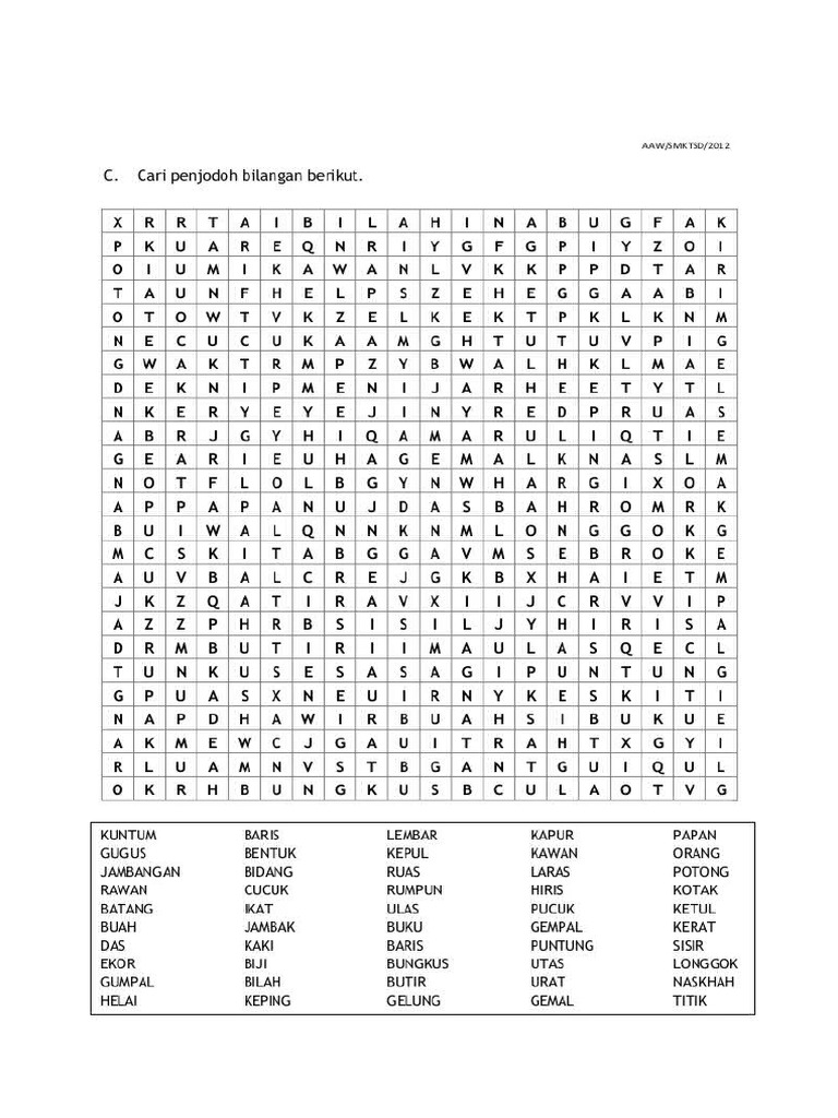 Pertandingan Cari Kata | PDF