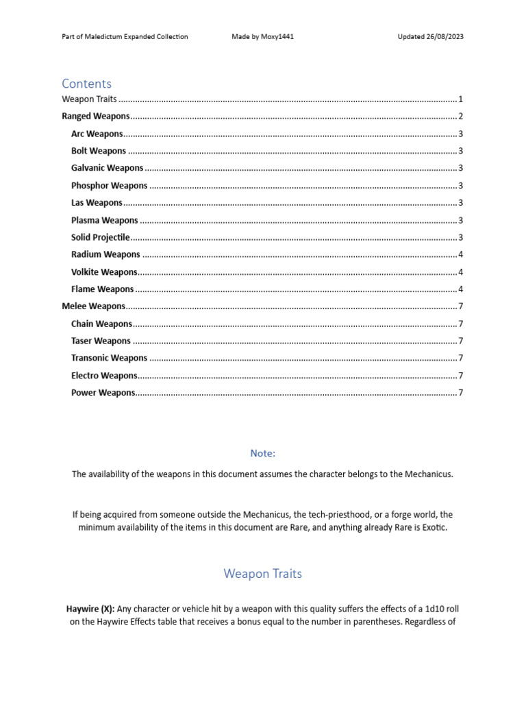 Weapons of The Mechanicus 1.1 | PDF | Gun | Rifle