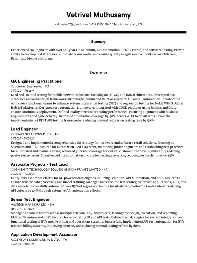 New Uploaded Resume | PDF | Software Testing | Selenium (Software)