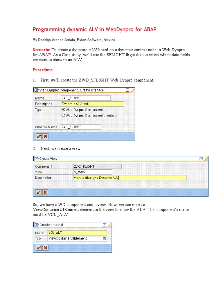 Programming Dynamic Alv In Webdynpro For Abap Pdf Software Development Computer Data