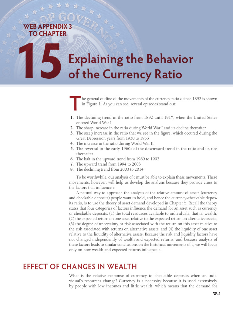 Explaining The Behaviour of Currency Ratio | PDF | Banks | Bank Run
