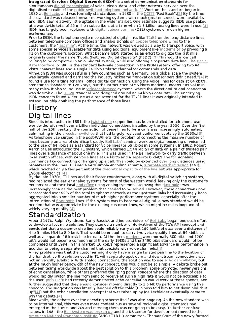 Understanding Integrated Services Digital Network | PDF ...