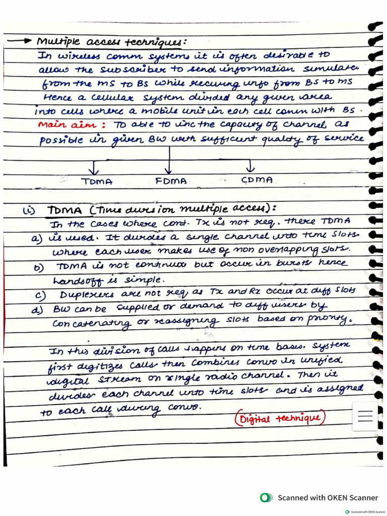 Unit-3 Multiple Access Technique | PDF