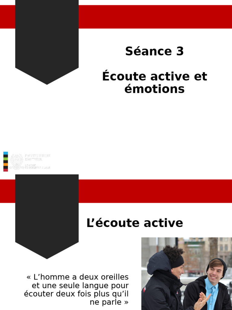 #3_HR_écoute active et émotion A2023 etudiants | PDF | Émotions | Concept de psychologie