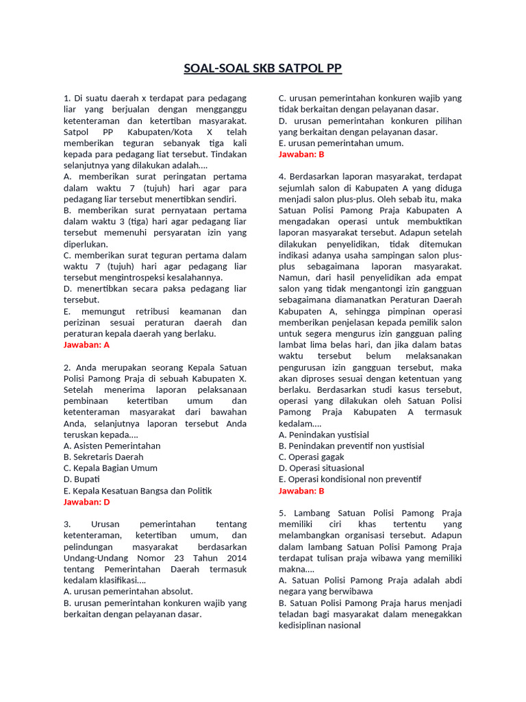 Soal SKB 2 | PDF