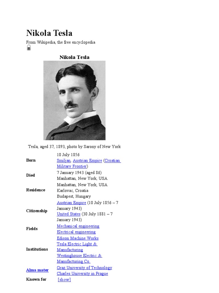 Nikola Tesla | PDF | Nikola Tesla | X Ray