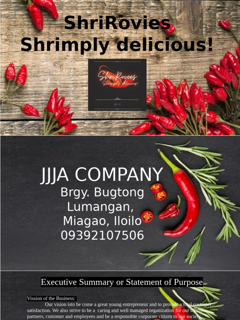 Entrep Business Plan 2 | PDF | Equity (Finance) | Foods