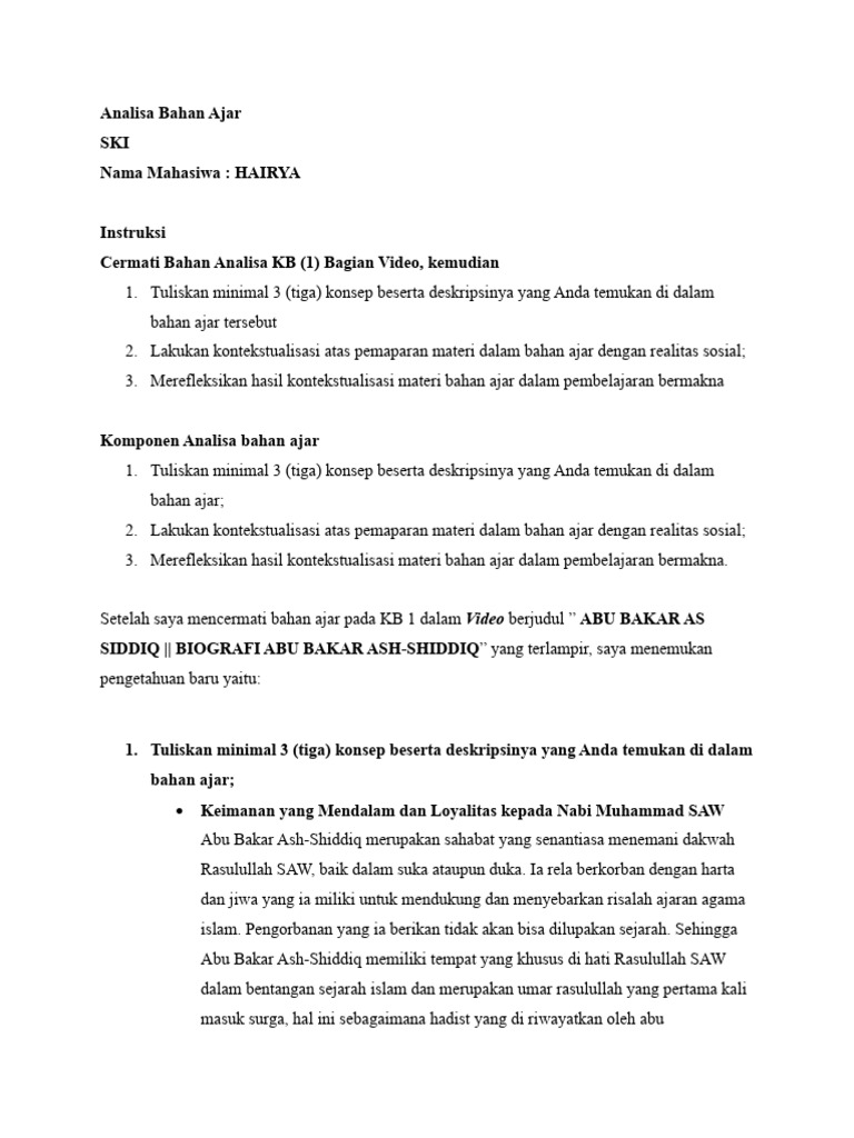 Analisa Bahan Ajar Modul 10 | PDF