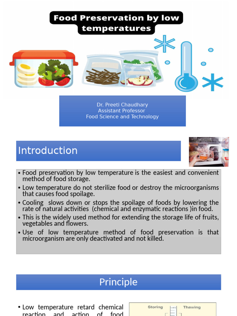 Food Presevation by Low Temperature | PDF | Food Preservation | Vegetables