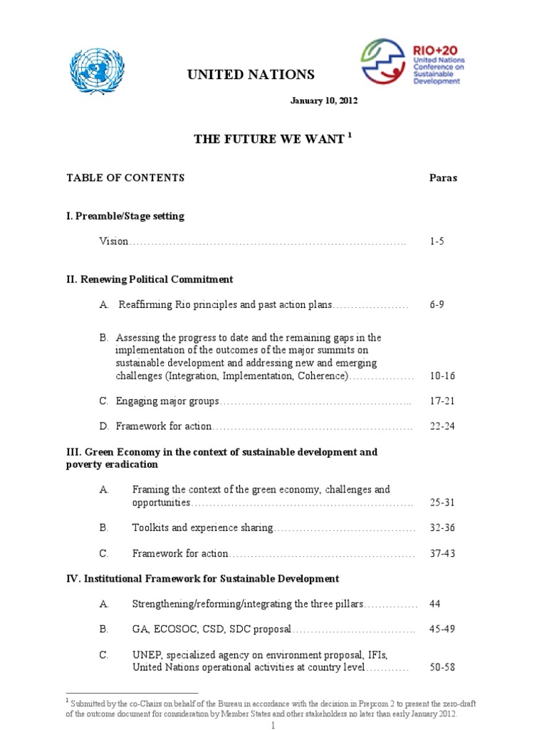 Zero Draft 110112 | PDF | Green Economy | Sustainability