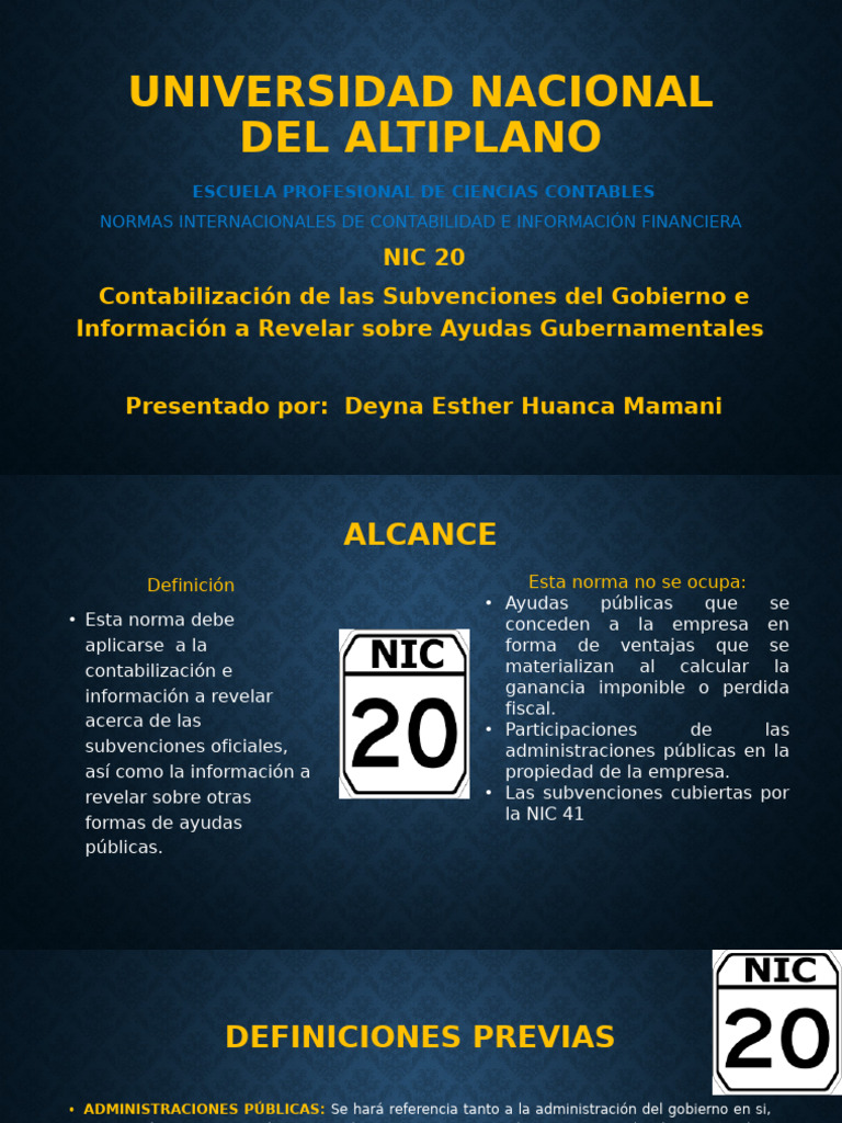 SESION 4 NIC 20 | PDF | Otorgar dinero) | Contabilidad