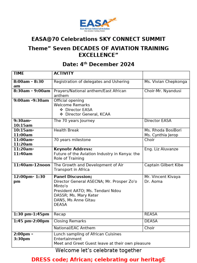 Final EASA@70 Summit Program | PDF