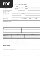 General Work Permit Format | PDF