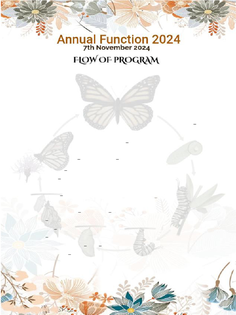 Flow of Program_Annual Function 2024 | PDF