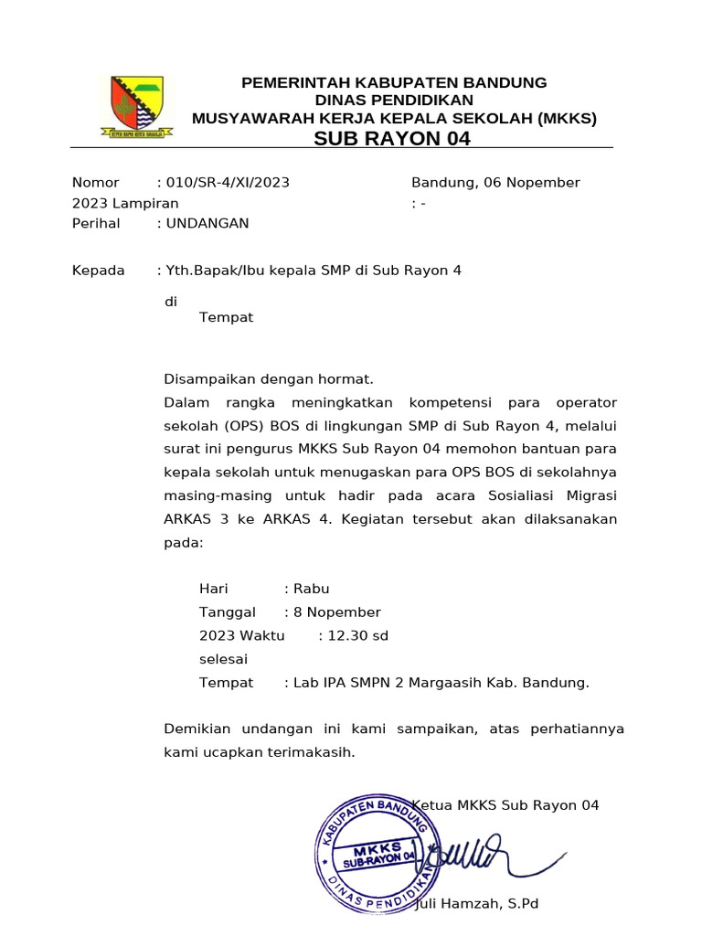 010 Undangan OPS | PDF