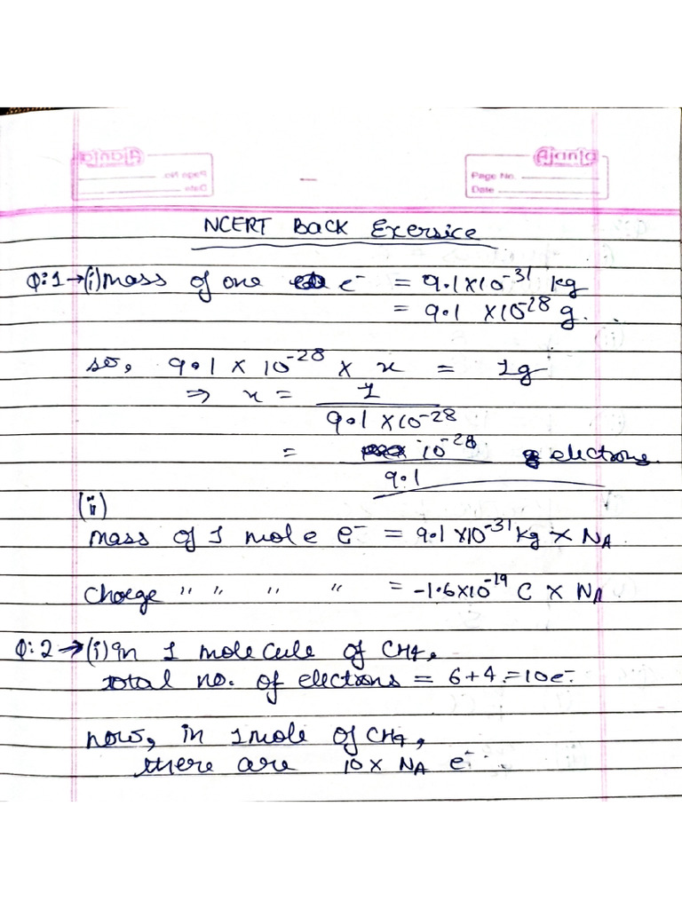 Chem CH - 2 Ncert 1,2,3 | PDF