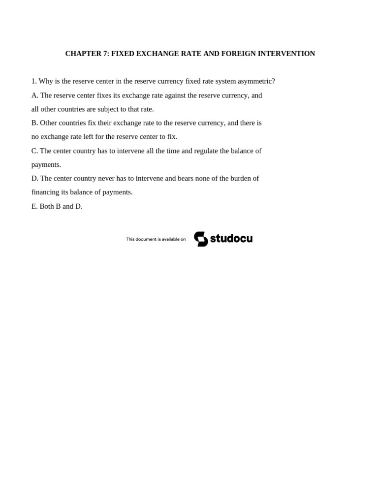 Chapter 7 | PDF | Exchange Rate | Devaluation