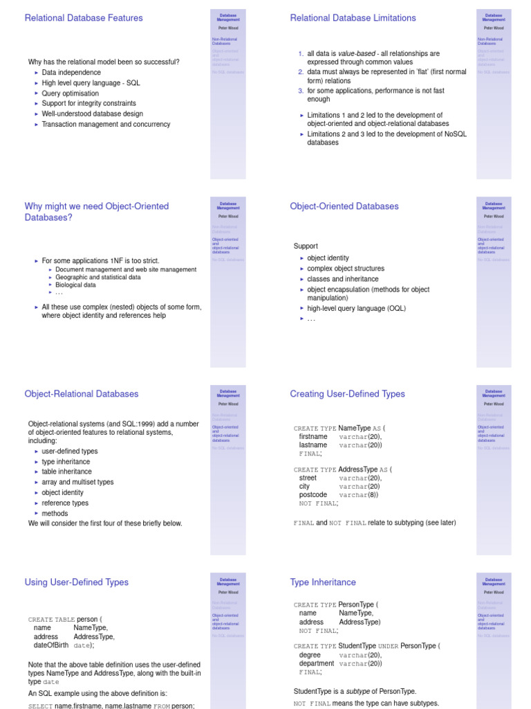 non-relational-for-printing | PDF | No Sql | Databases