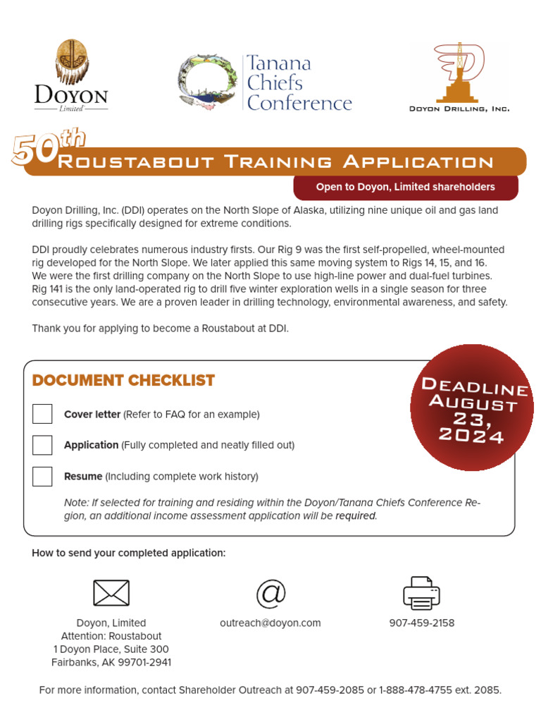 Updated DDI Roustabout Application 1 | PDF