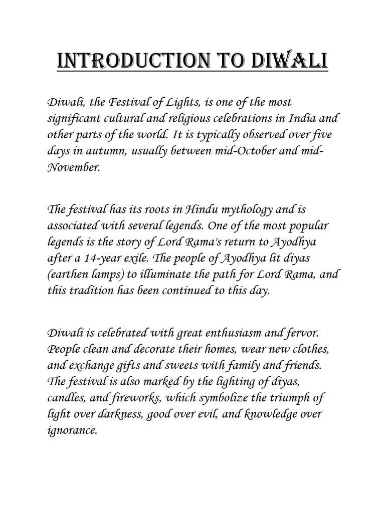 INTRODUCTION To DIWALI 6 | PDF | Critical Thinking | Cognition