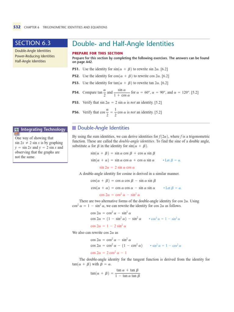 Trigonometric Identities Guide | PDF | Trigonometric Functions ...