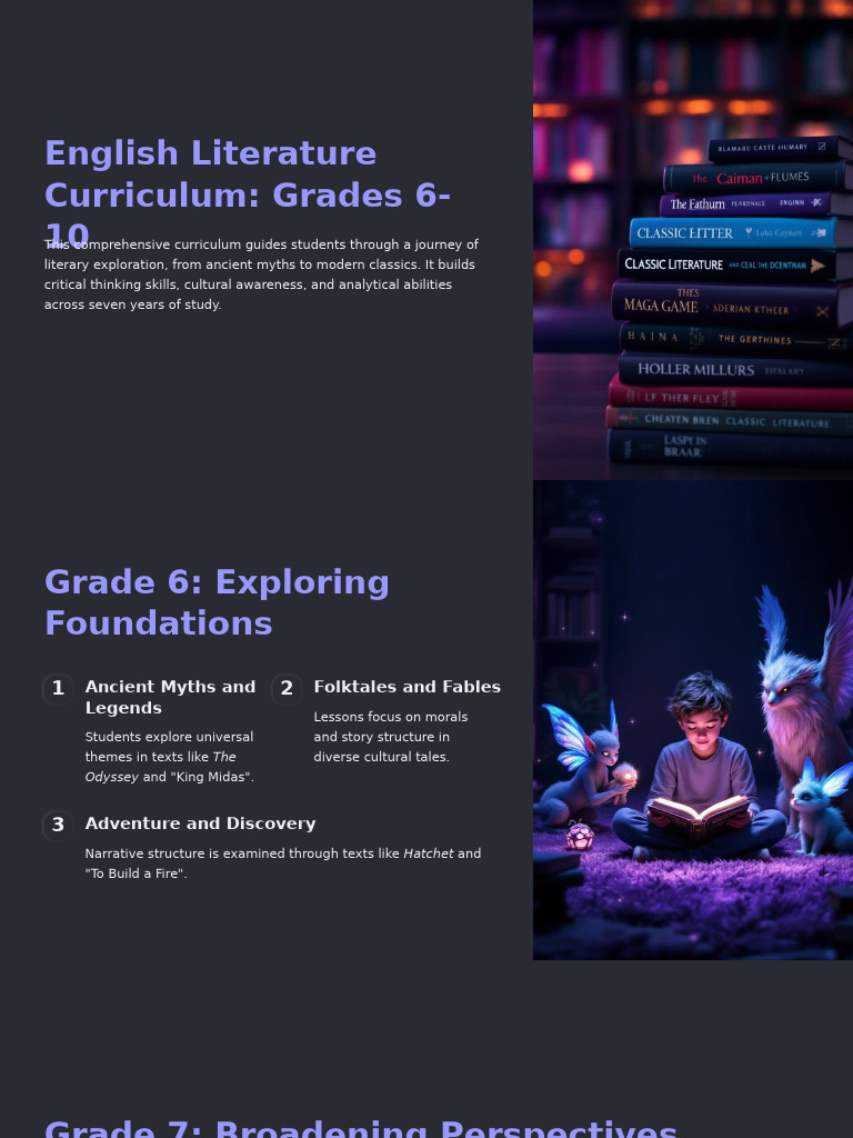 English Literature Curriculum Overview | PDF
