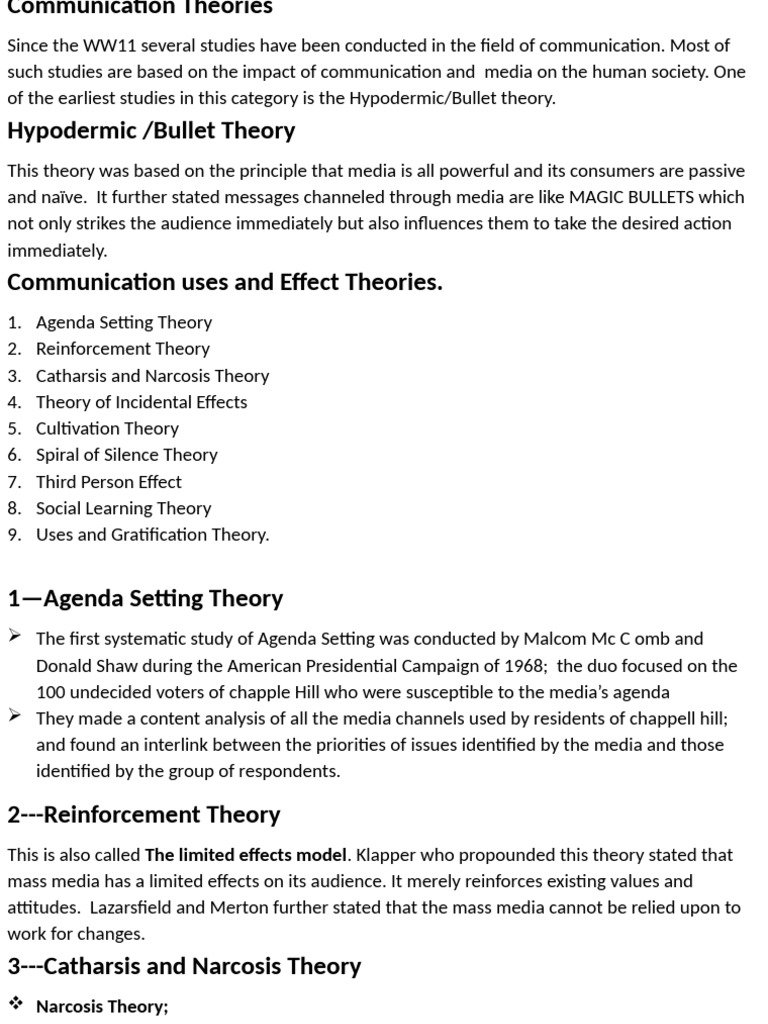 Communication Theories | PDF | Communication | Human Communication