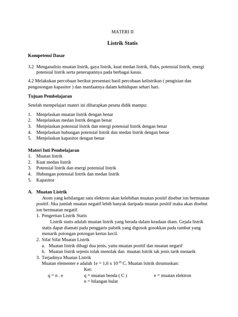 Materi II Untuk Kls 3 Fisika | PDF