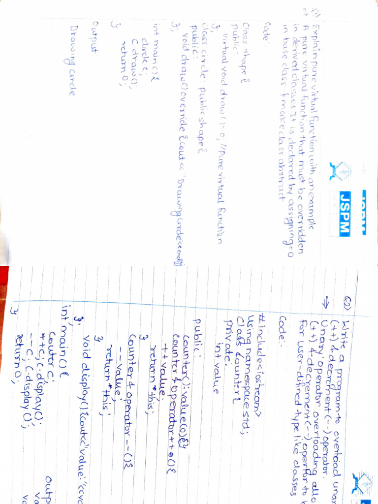 OOP Endsem QP Solution | PDF