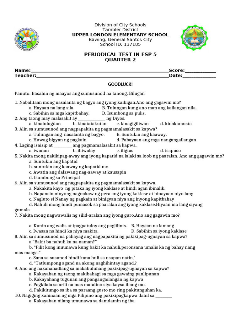 Q2 Esp5 Periodic | PDF