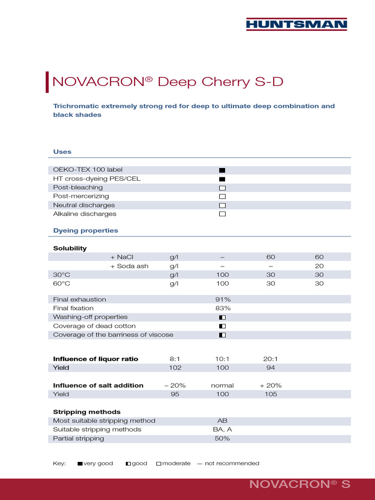 NOVACRON Deep Cherry S-D | PDF | Chlorine | Materials